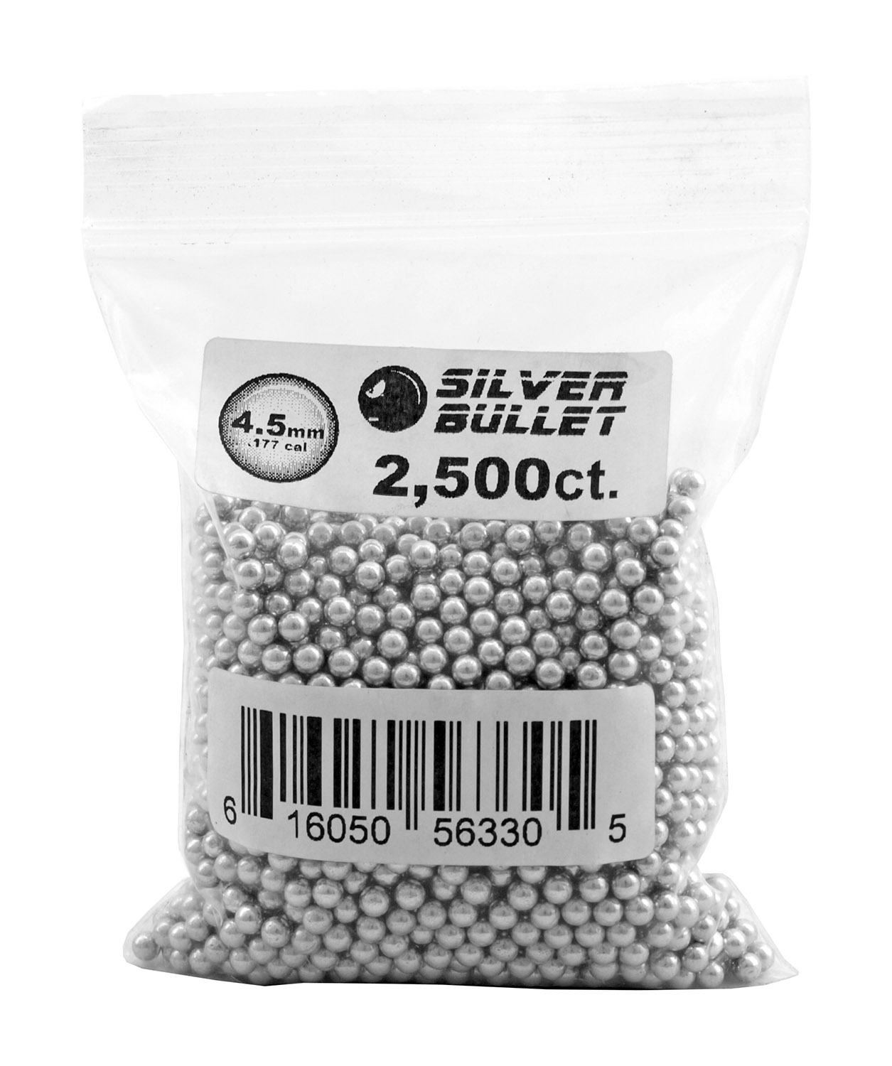 Silver Bullet Bag of 2500 .177 Caliber 4.5mm Silver Steel BB's - Lost Woods